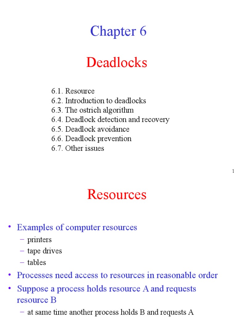Deadlocks | PDF | Concurrency (Computer Science) | Systems Engineering