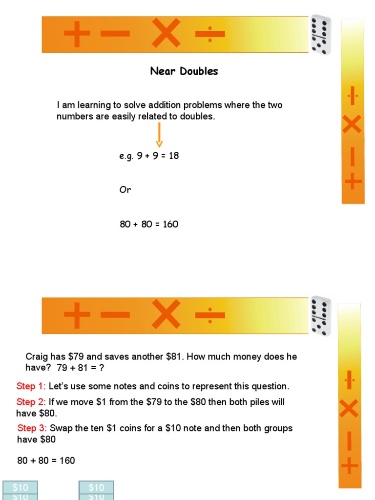 Near Doubles Addition Strategies | PDF