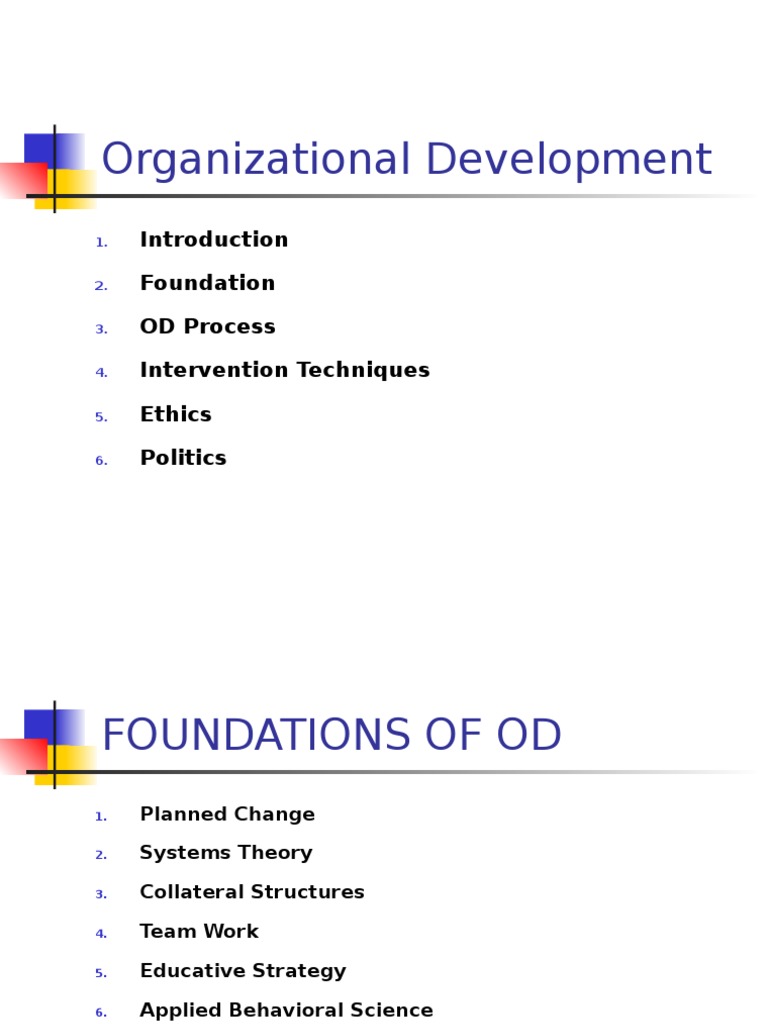 Foundations of Od | PDF | Organization Development | Strategic Management