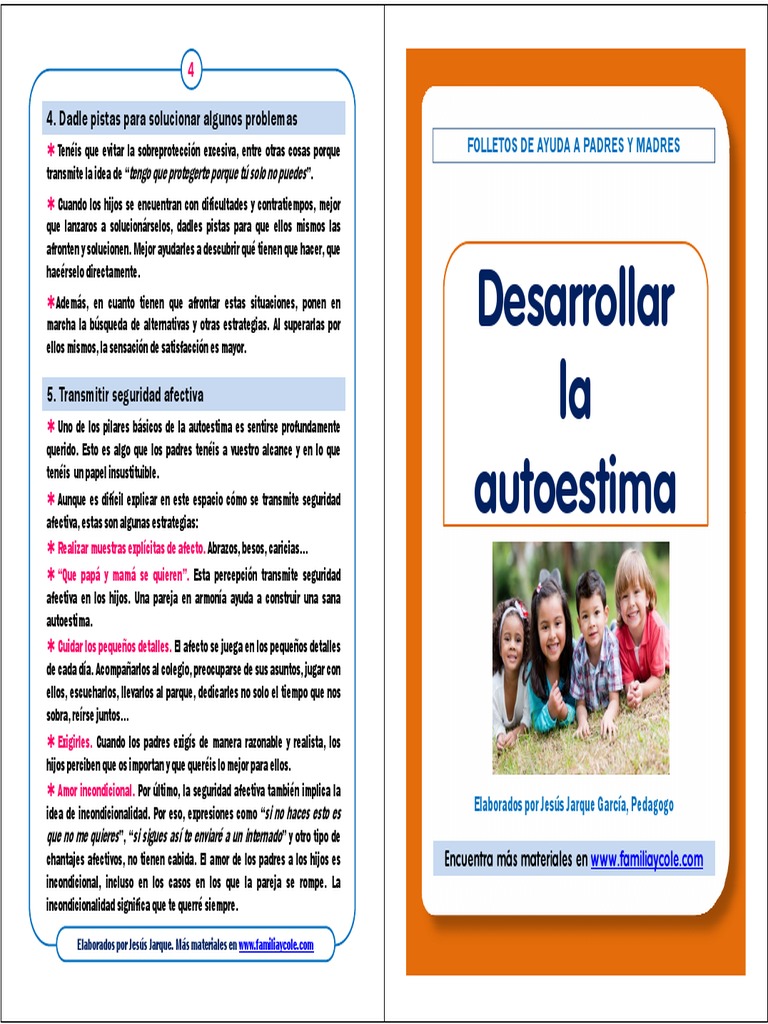17 Folleto Desarrollar Autoestima | PDF | Autoestima | Amor