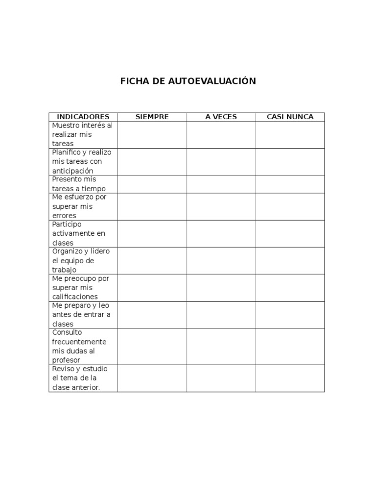 Ficha de Autoevaluacion Coevaluacion Heteroevaluacion | PDF | Maestros | Cognición