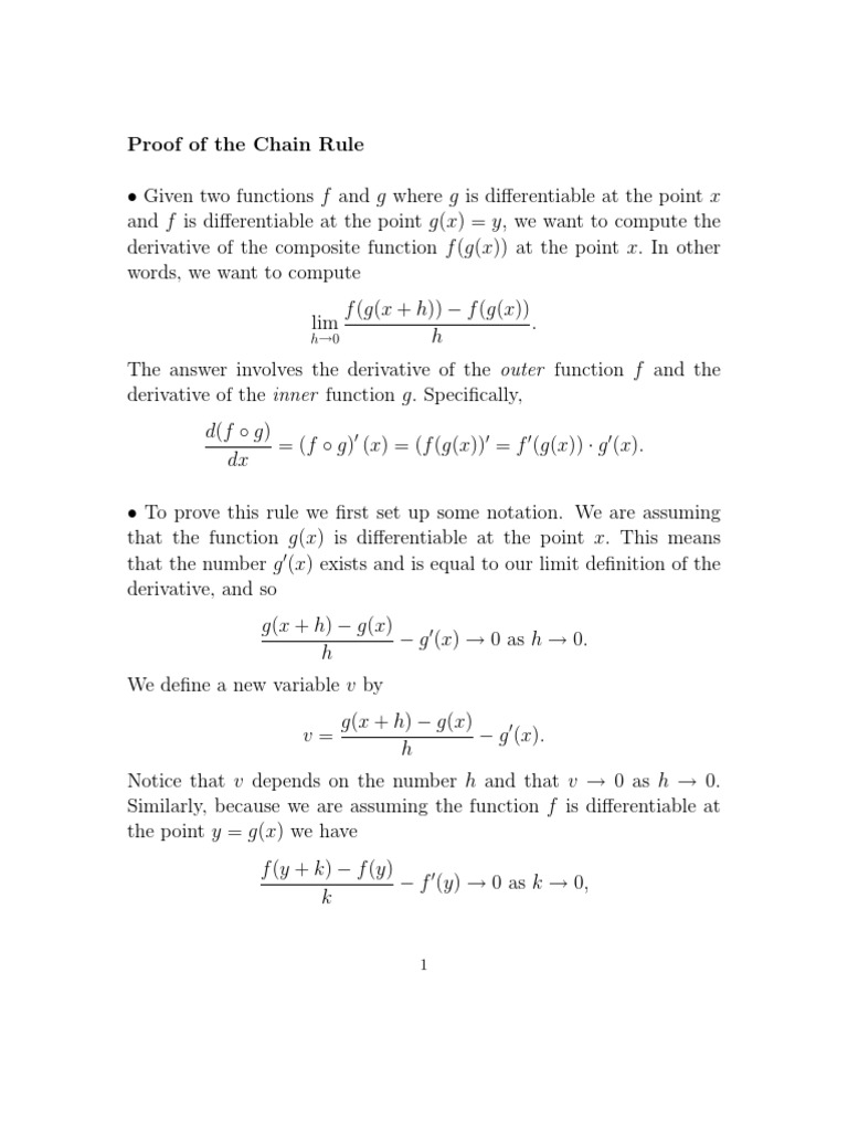 Chain Rule | PDF | Derivative | Function (Mathematics)