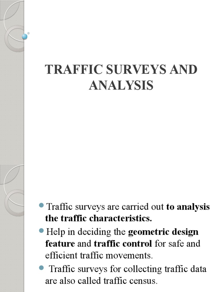 Traffic Surveys and Analysis | Traffic | Traffic Collision