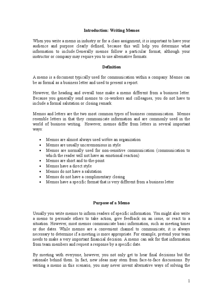 Memo | Download Free PDF | Memorandum | Paragraph