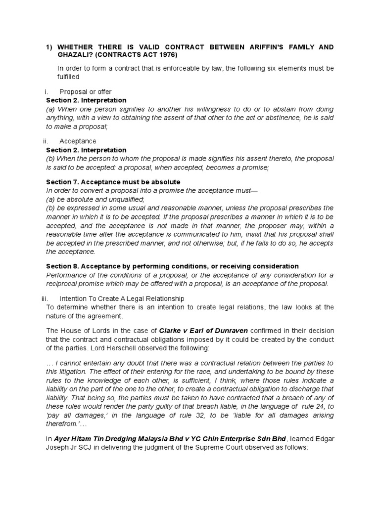 Valid Contract | Download Free PDF | Consideration | Misrepresentation