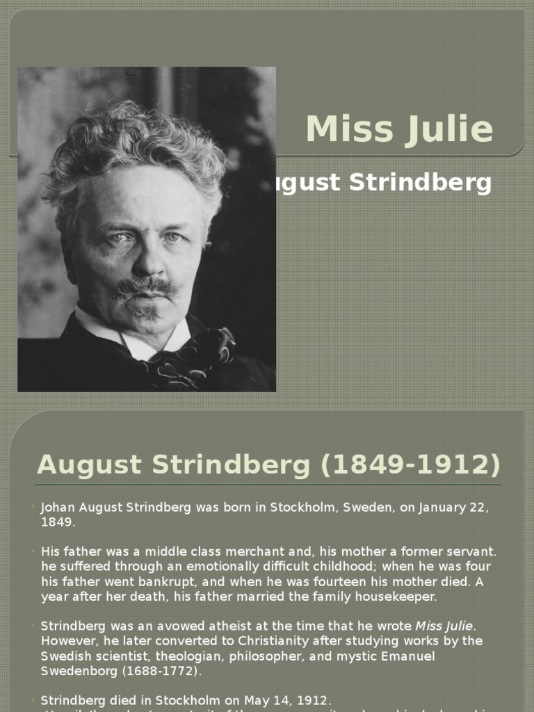 Miss Julie: August Strindberg | PDF | Science | Philosophical Science