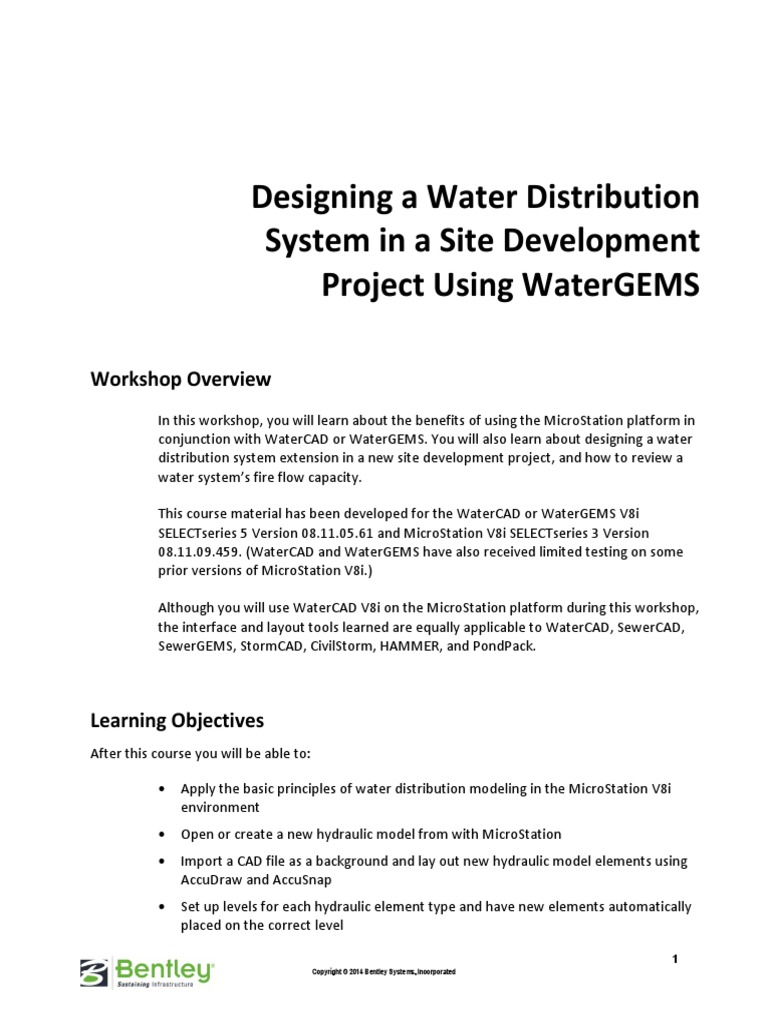WaterGems Work | PDF | Technical Drawing | Databases