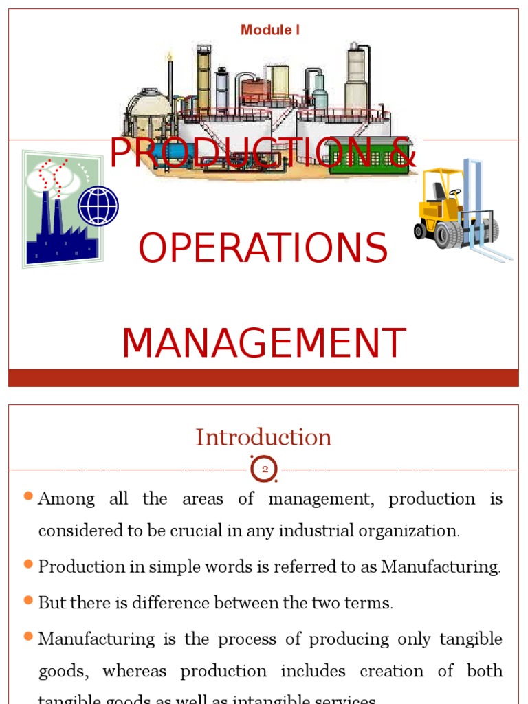 Production N Operations Introduction | PDF | Operations Management ...
