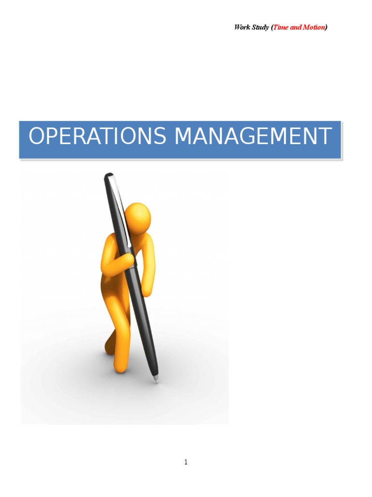 Time and Motion Studies | PDF | Business | Labour