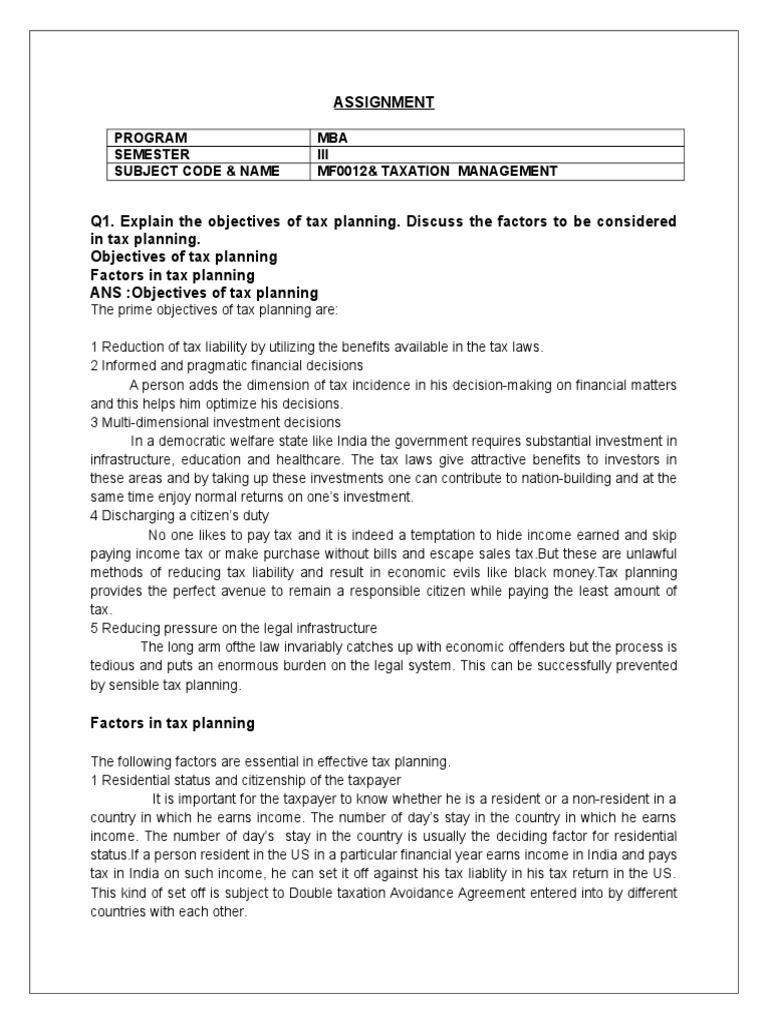 Taxation Management Assignment | Download Free PDF | Dividend | Stocks