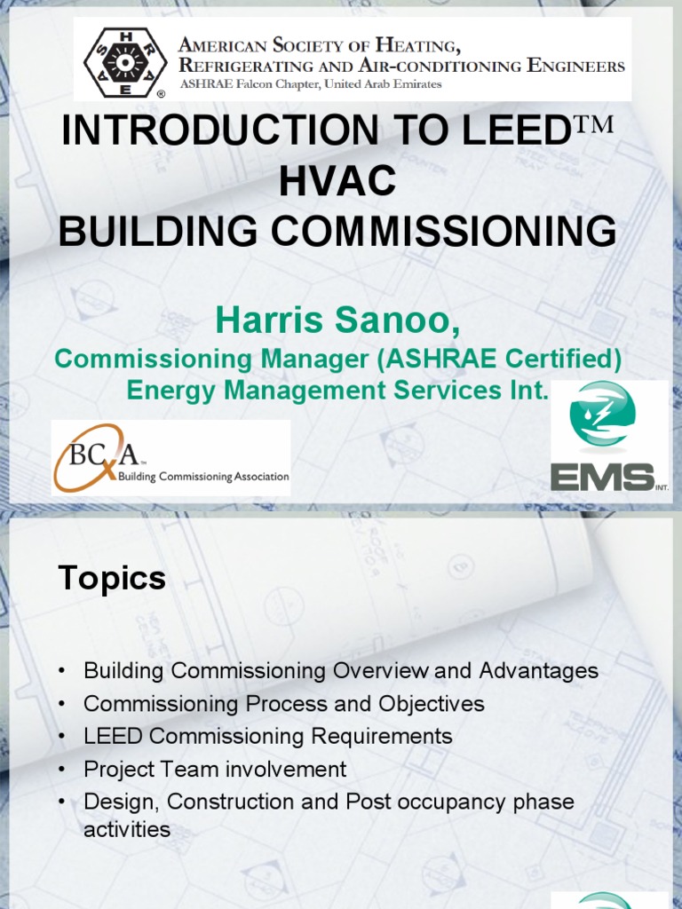 ASHRAE Intro To LEED NC Building Commissioning EMS 30mins | PDF ...
