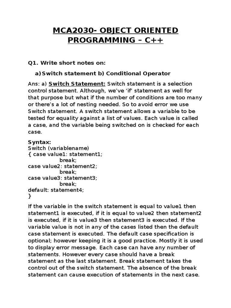 OOPs Assignment. | PDF | Class (Computer Programming) | Array Data Structure