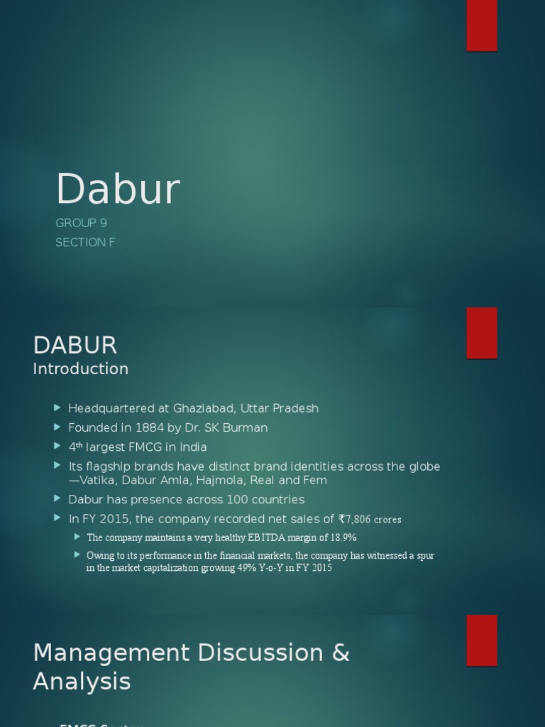 Dabur: Group 9 Section F | PDF