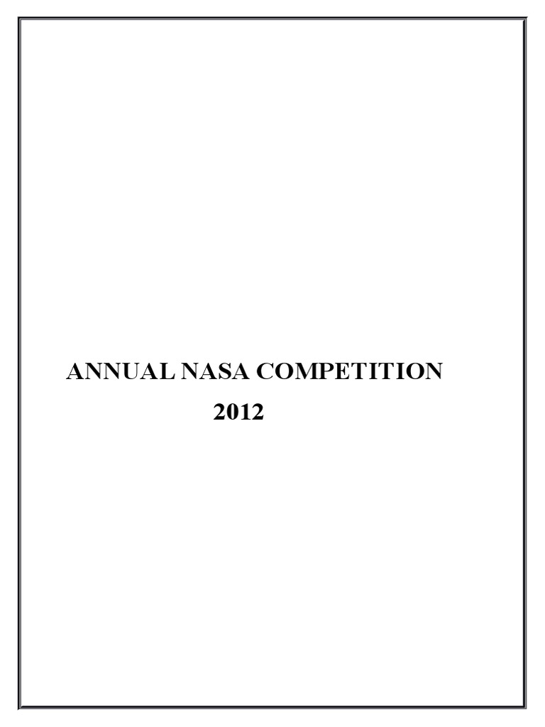 Annual Nasa Competition 2012 | Download Free PDF | Natural Environment ...