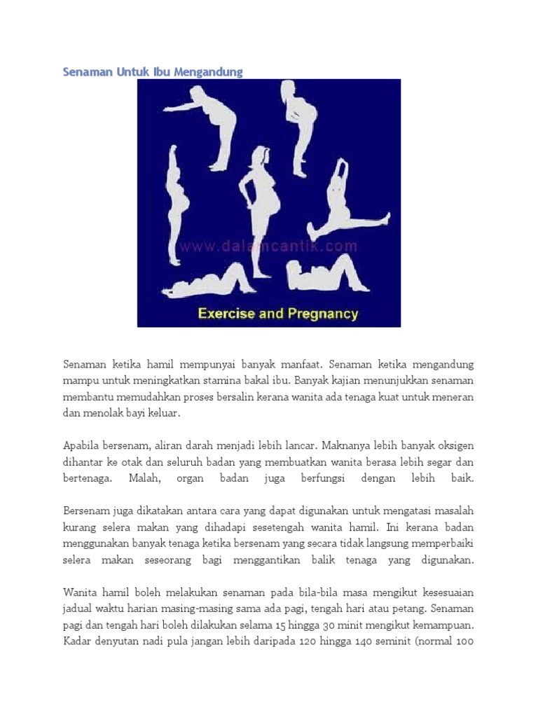 Senaman Untuk Ibu Mengandung | PDF