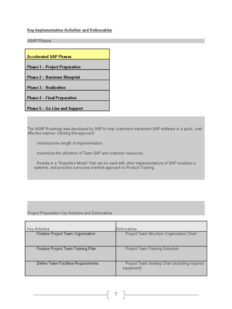 Key Implementation Activities and Deliverables | PDF | Specification ...