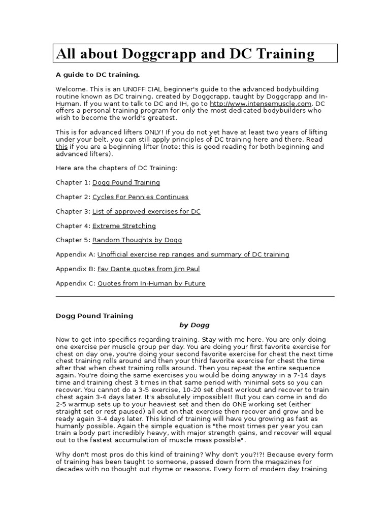 DC Training | PDF | Wellness