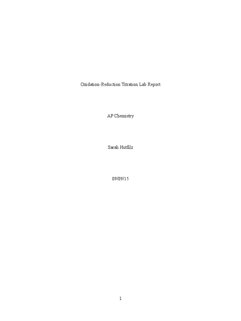 AP Chemistry Titration Lab | PDF | Mole (Unit) | Titration