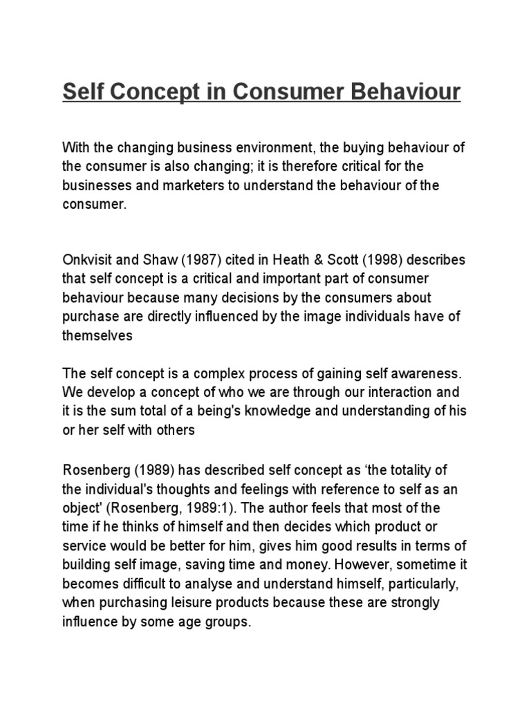 Understanding the Complex and Multifaceted Nature of Self Concept and ...