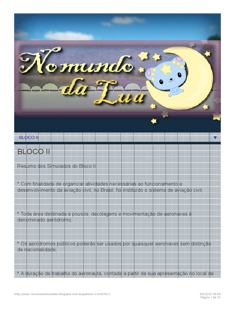 Anac Resumos e Simulados - Bloco II | PDF | Aeronave | Aviação