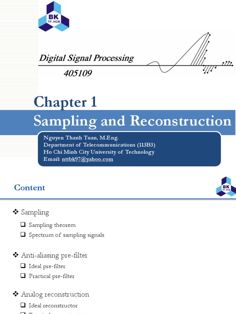 DSP-Chapter1 Student 28062015 | PDF | Sampling (Signal Processing) | Spectral Density