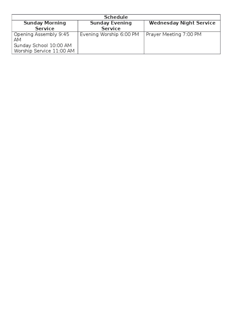 Schedule | PDF
