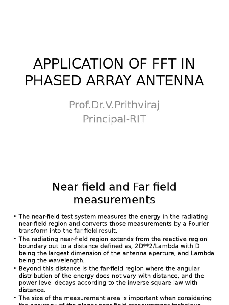 Application of FFT in Phased Array Antenna | PDF | Antenna (Radio) | Atomic
