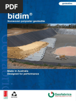 Technical Data Sheets of BIDIM GEOTEXTILES | PDF | Nonwoven Fabric ...