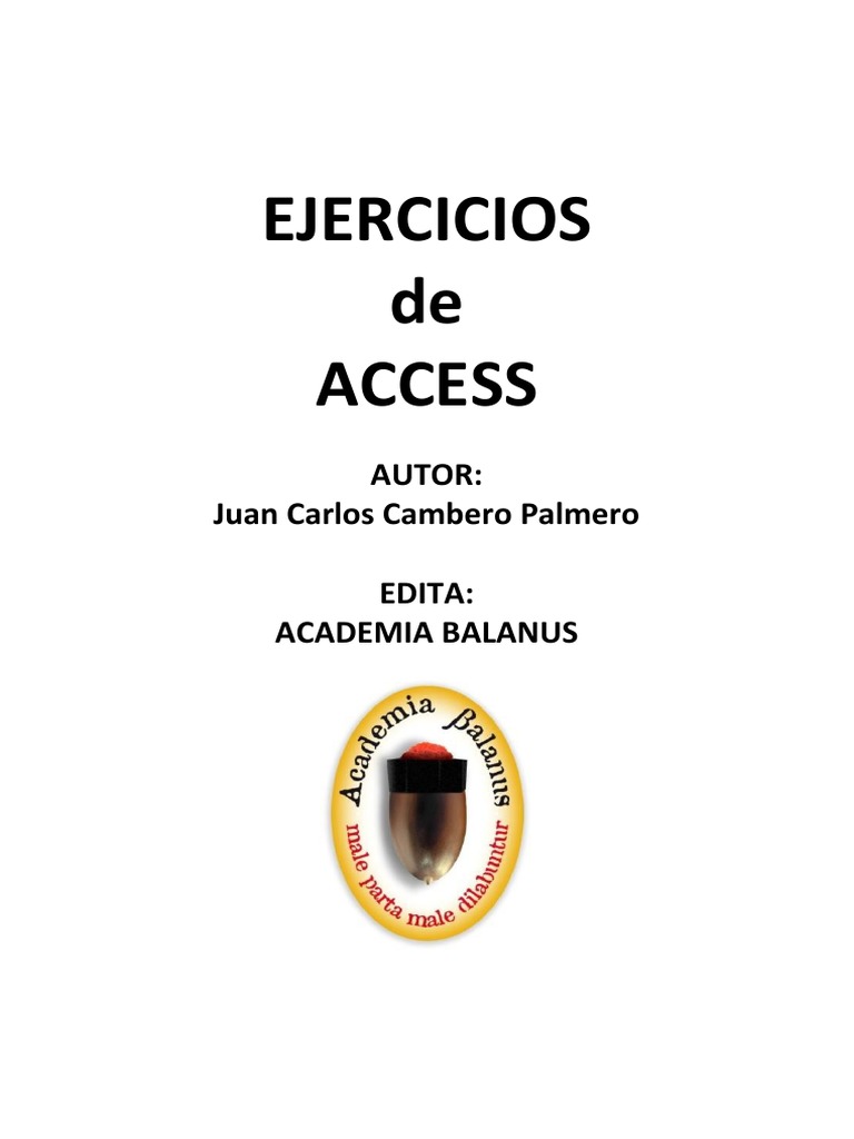Ejercicios de Access Resueltos | PDF | Tabla (base de datos) | Microsoft Excel