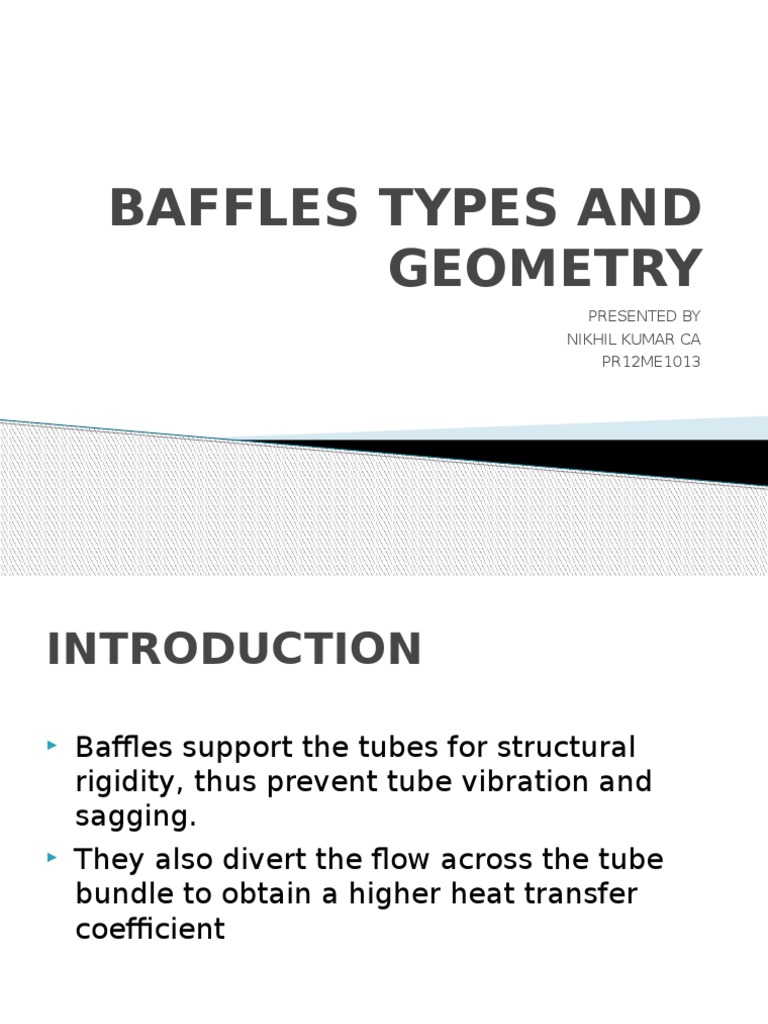Baffles Types and Geometry | PDF | Heat Exchanger | Vacuum Tube