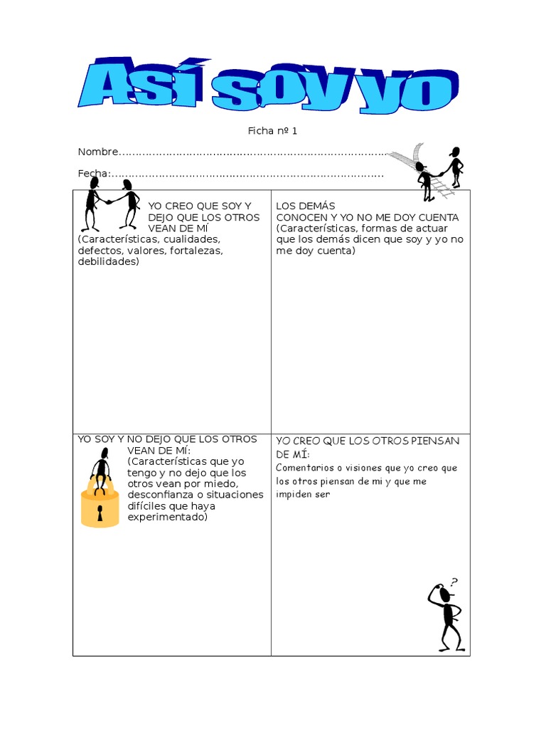 Ficha 1 Asi Soy Yo | PDF