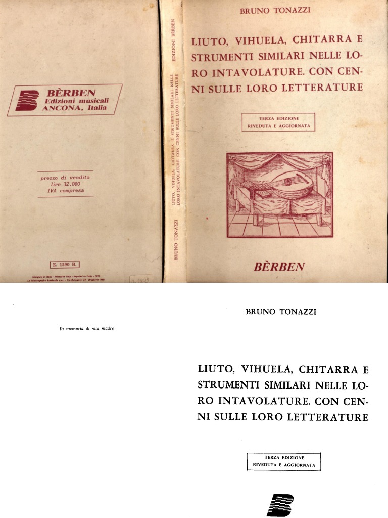 Tonazzi, Bruno (1924-1988) - Liuto, Vihuela, Chitarra e Instrumenti ...