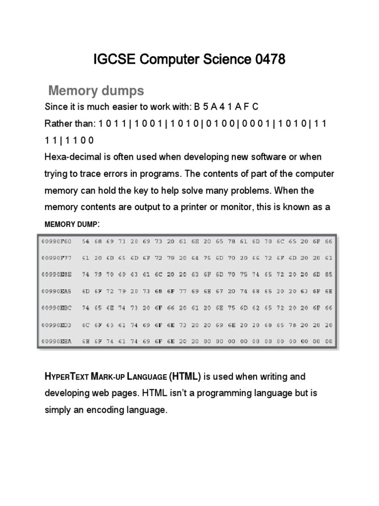Igcse Computer Science 0478 Notes 1 1 1 1 1 4 Pdf Malware Data Transmission