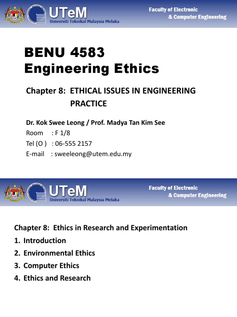 Chapter 8 Ethical Issues in Engineering Practises | PDF ...