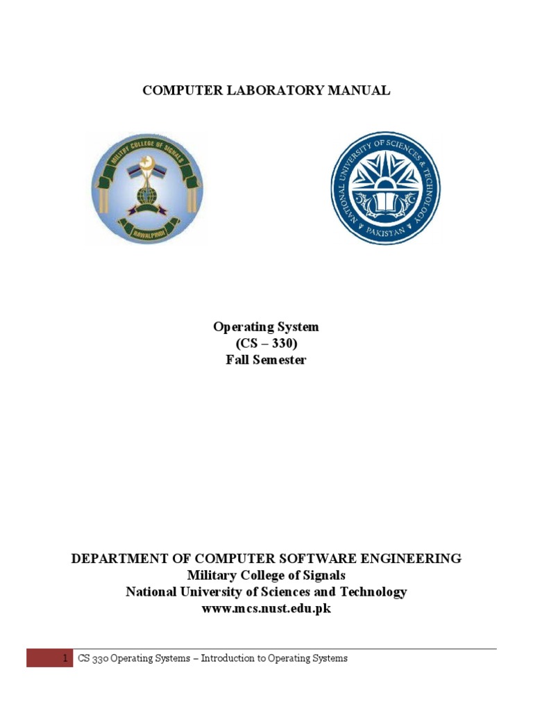 CS 330 Operating Systems - Lab Manual | PDF | Thread (Computing) | Method (Computer Programming)
