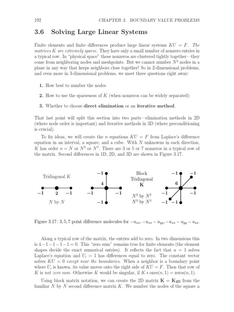 Efficient Numerical Methods For Solving Large Sparse Linear Systems