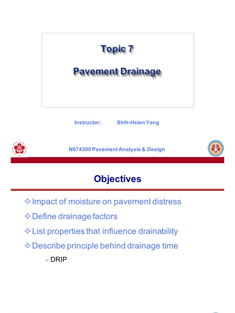 Topic 7 Pavement Drainage | PDF | Home & Garden | Technology & Engineering