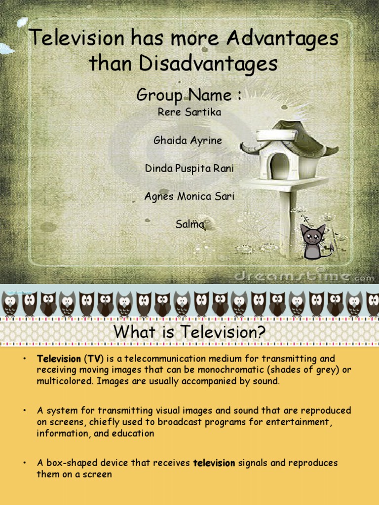 Television Has More Advantages Than Disadvantages: Group Name | PDF ...