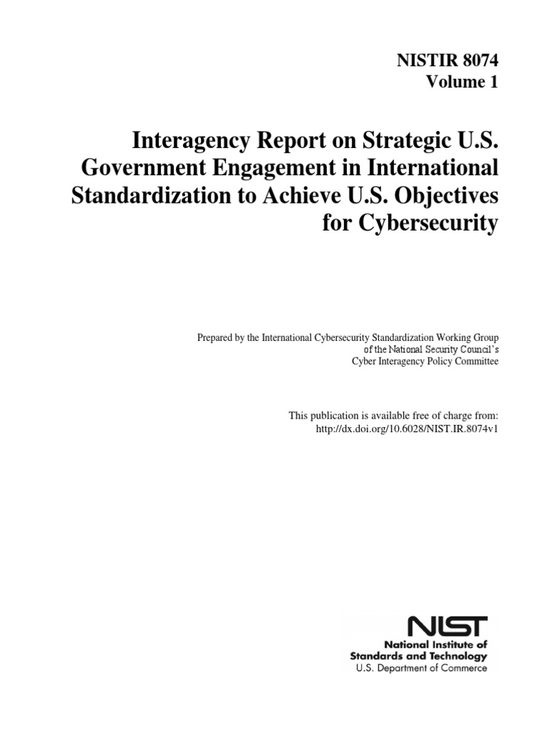 Interagency Report On Strategic U.S. Government Engagement in ...