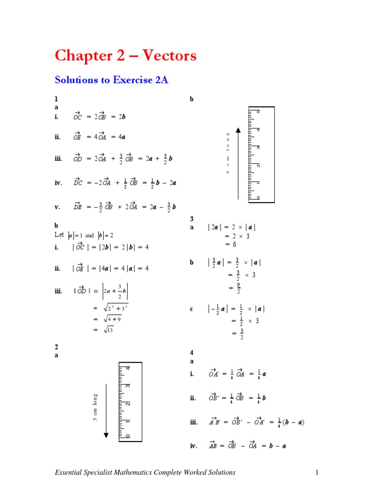 Textbook Solutions - Chapter 02 | PDF | Euclidean Vector | Equations