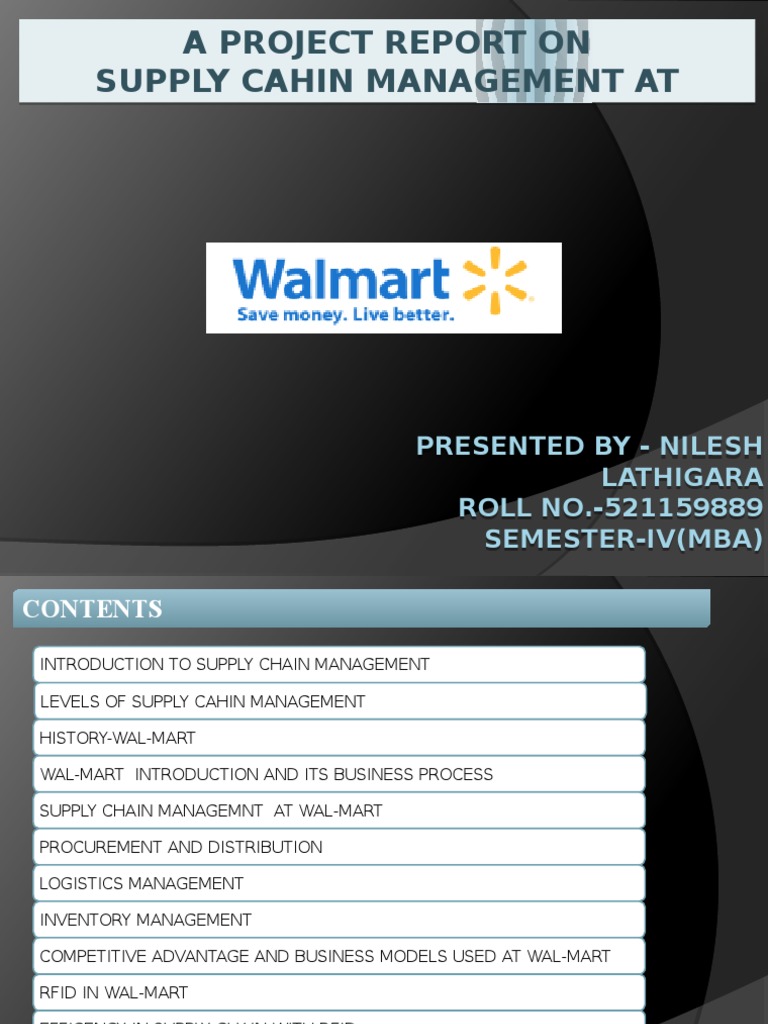 Docslide - Us - Project On SCM at Walmart | PDF | Radio Frequency ...