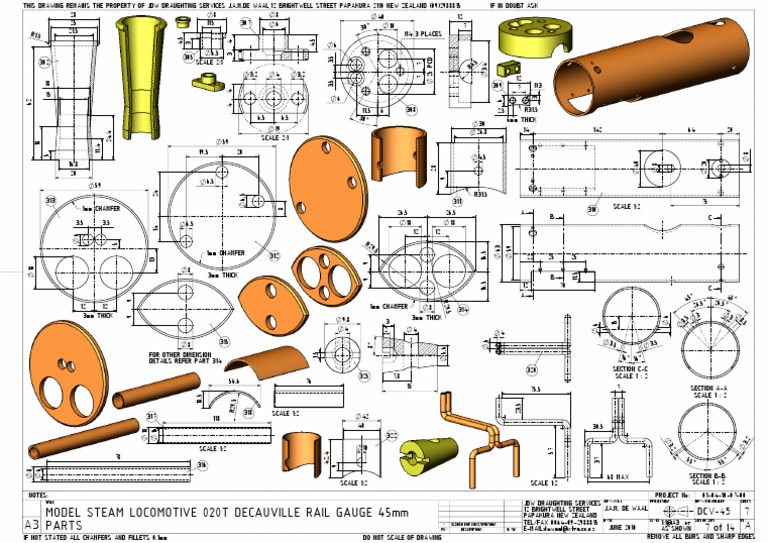 Model Steam Locomotive 020T Decauville Rail Gauge 45Mm Parts | PDF ...