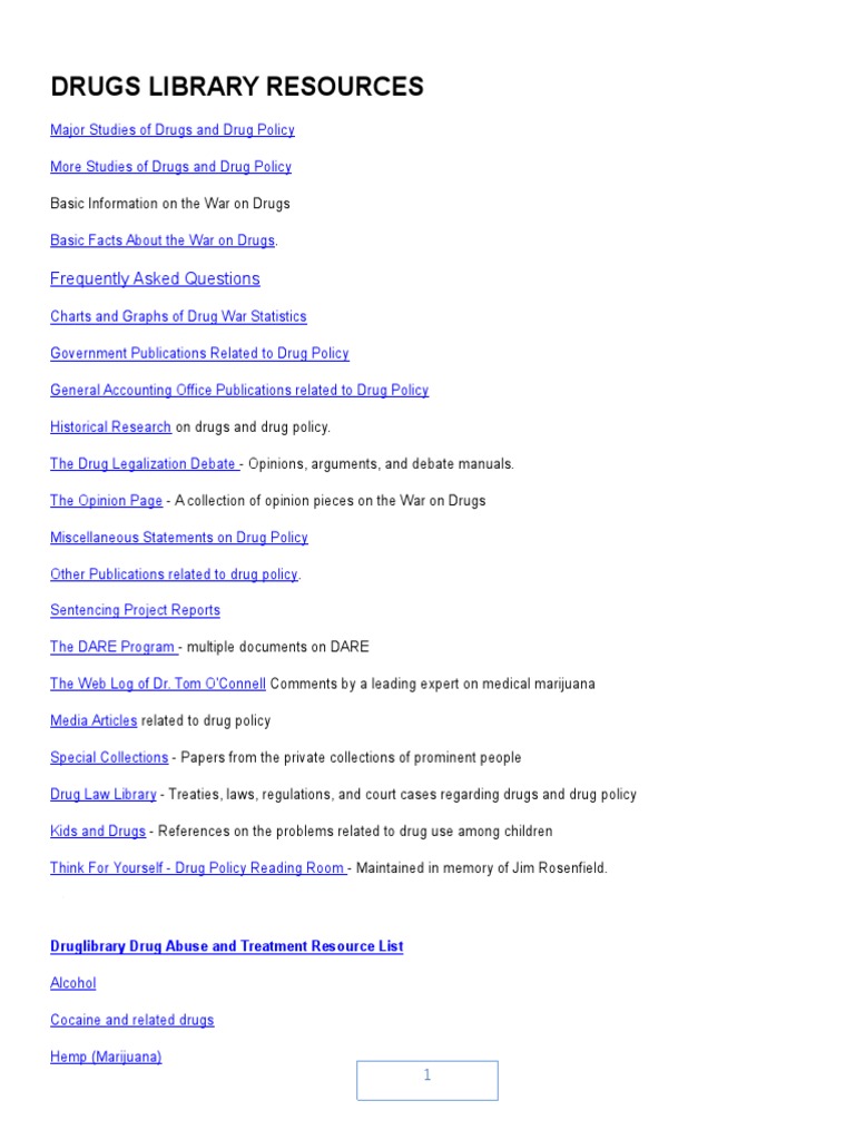 Drugs Library Resources: Frequently Asked Questions | PDF | Self ...