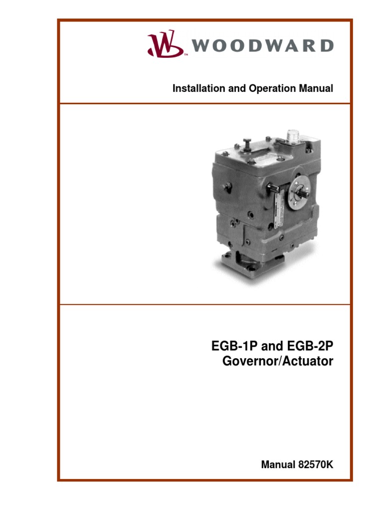 EGB-1P and EGB-2P Governor - Actuator | PDF | Actuator | Motor Oil
