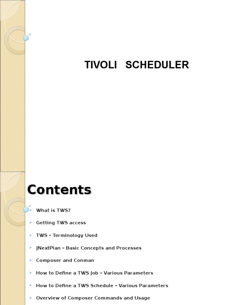 Tws Introduction | PDF | Scheduling (Computing) | Workload