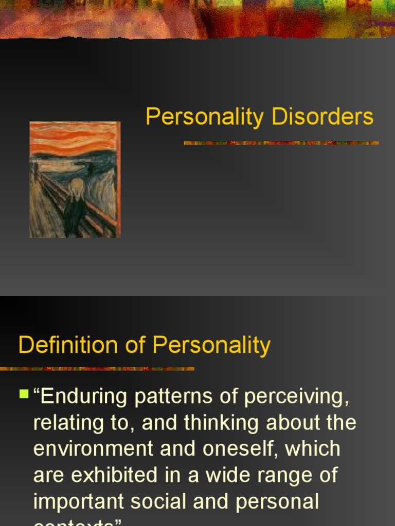 Personality Disorders Overview | PDF | Personality Disorder ...