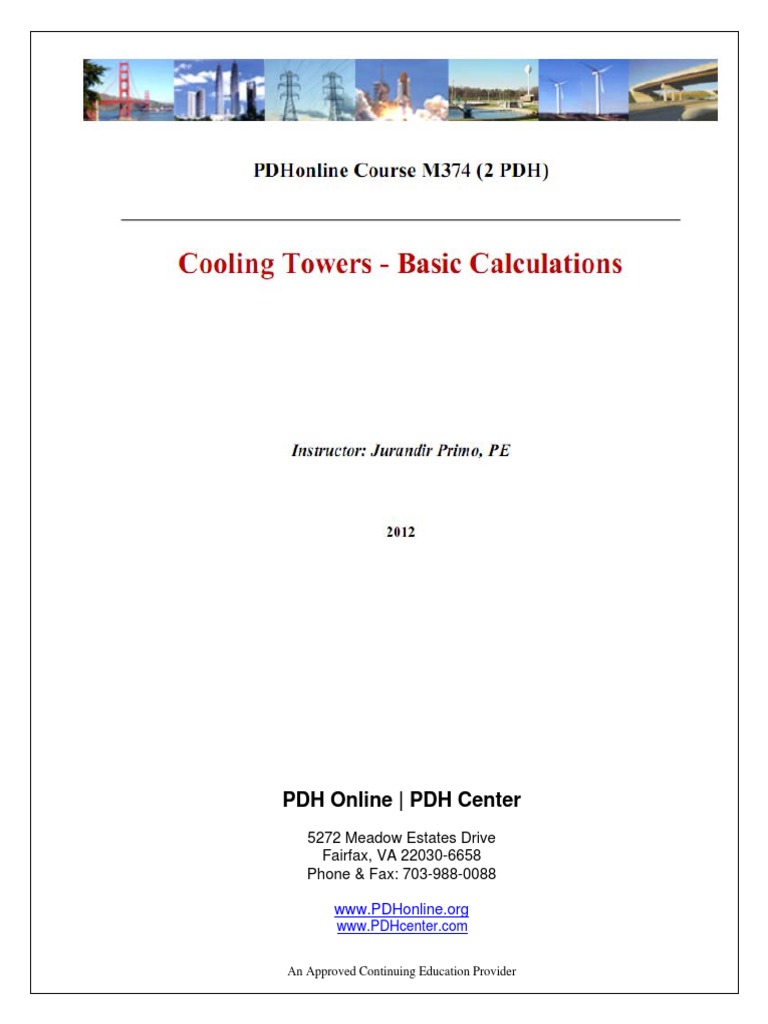Cooling Tower Basic Calculation PDF | PDF | Humidity | Relative Humidity