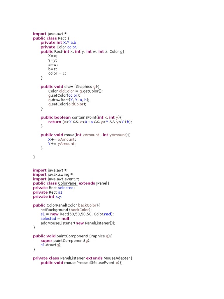 Java Code Drawing Circles | PDF