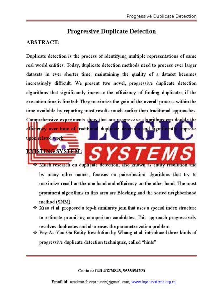 Lsj1512 Progressive Duplicate Detection Pdf Algorithms Computer 0135