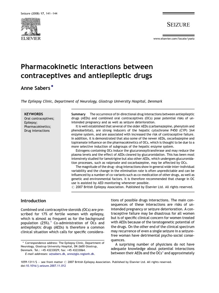 Pharmacokinetic Interactions Between Contraceptives and Antiepileptic ...